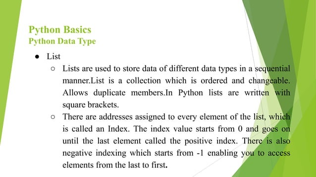 Introduction to Python programming Language | PPTX | Programming Languages | Computing