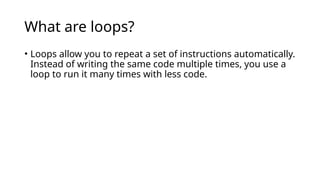 Python Basics II – Loops and Control Flow.pptx