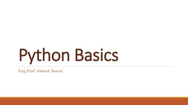 Python basics_ part1 | PDF | Programming Languages | Computing