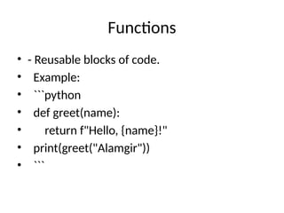 Introduces the topic and presenter, setting the stage for a structured guide to Python | PPT