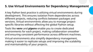 Top Python Best Practices To Boost Code Efficiency | PPTX