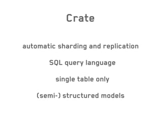 Big Data Analysis with Crate and Python | PPT