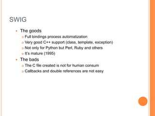 Python Bindings Overview | PPTX | Programming Languages | Computing