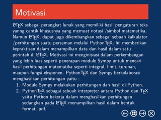 PythonTeX dan Sympy kolaborasi | PPT