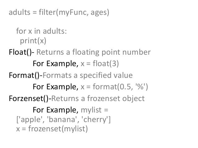 Python Built In Functions