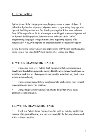 Application Of Python in Medical Science | PDF