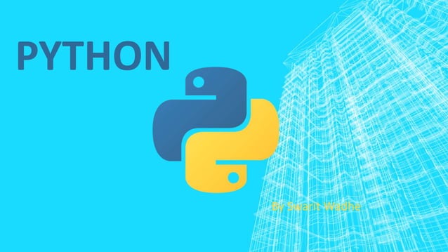 Python An Introduction Ppt