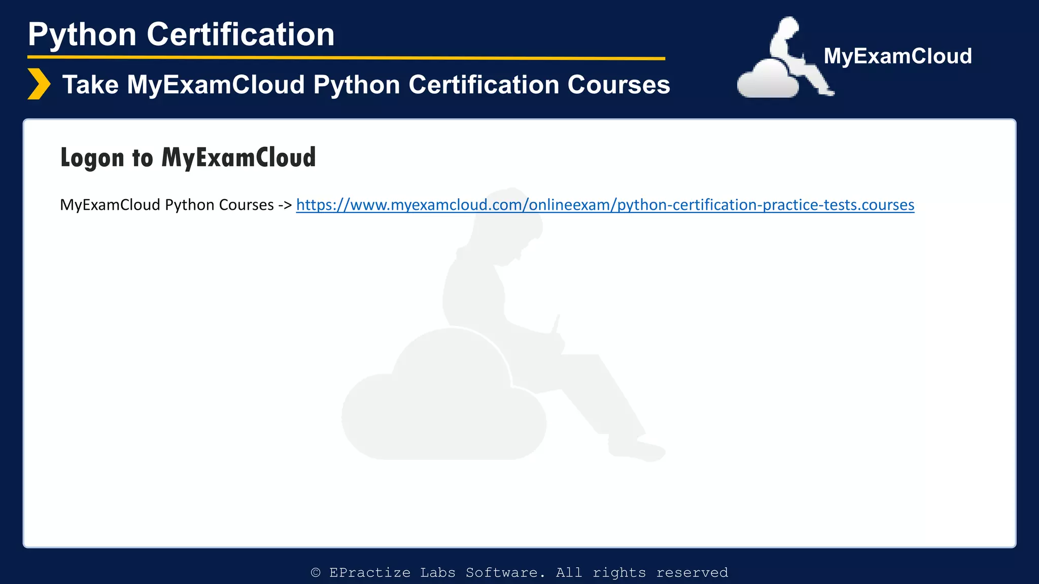 Python Certification Preparation 10 Steps At Myexamcloud Ppt