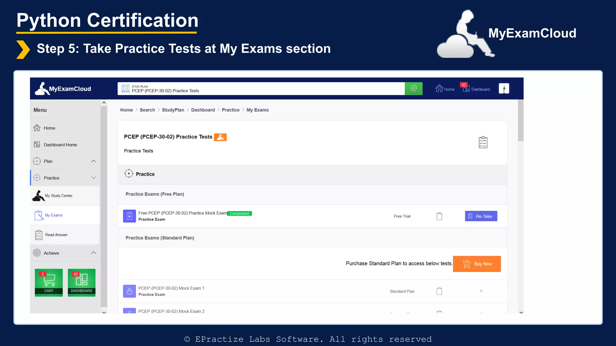 Python Certification Preparation - 10 Steps at MyExamCloud | PPT | Free Download