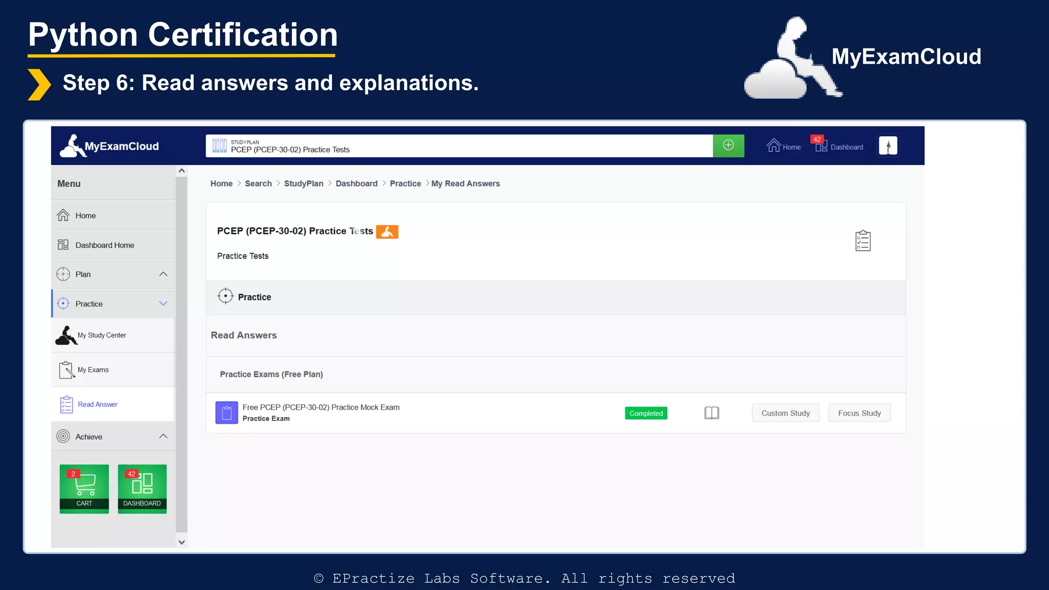 Python Certification Preparation - 10 Steps at MyExamCloud | PPT | Free Download