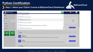 Python Certification Preparation - 10 Steps at MyExamCloud | PPT