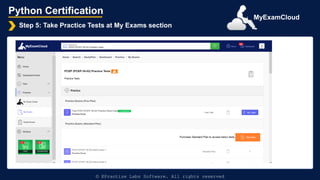 Python Certification Preparation - 10 Steps at MyExamCloud | PPT