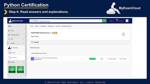 Python Certification Preparation - 10 Steps at MyExamCloud | PPT