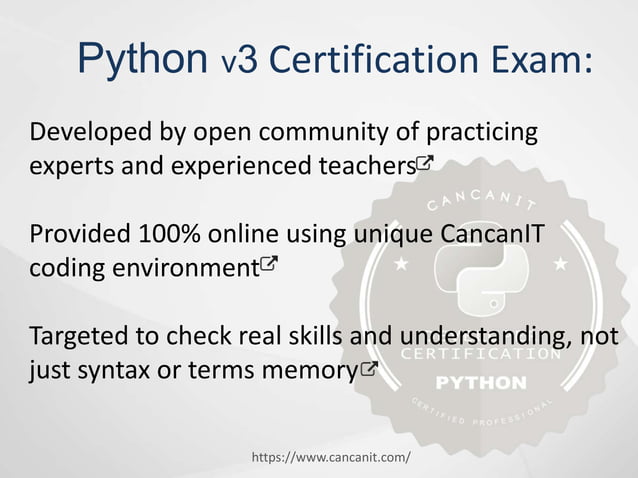 Python Certification | PPT