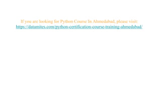 Python Certification Course In Ahmedabad | PPT