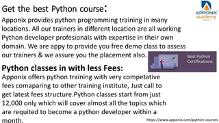 Python certification courses | PPT