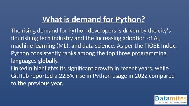 Python certification in ahmedabad with placements | PPT