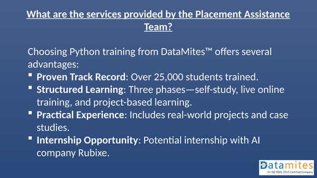 Python certification in ahmedabad with placements | PPT