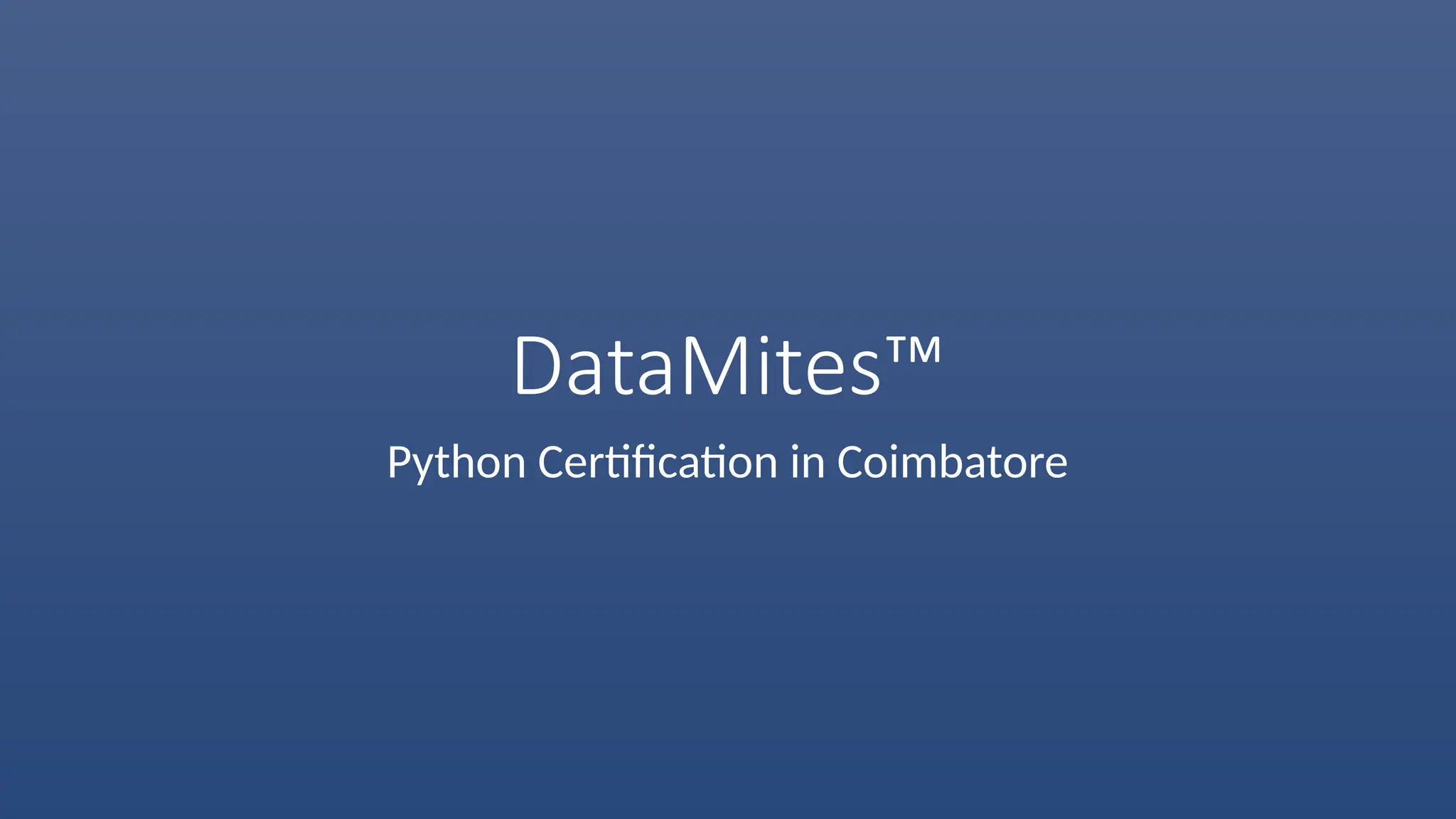 Python Certification In Coimbatore With Placement Ppt