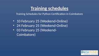 Python certification in coimbatore with placement | PPT