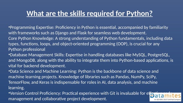 Python certification in hyderabad with placement | PPT