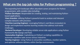 Python certification in hyderabad with placement | PPT