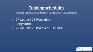 Python certification in hyderabad with placement | PPT