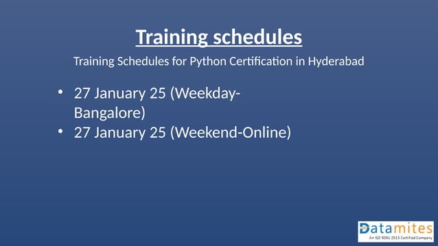 Python certification in hyderabad with placement | PPT