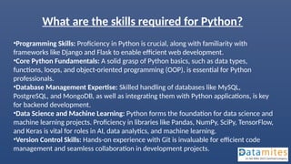 Python certification in pune with placements | PPT
