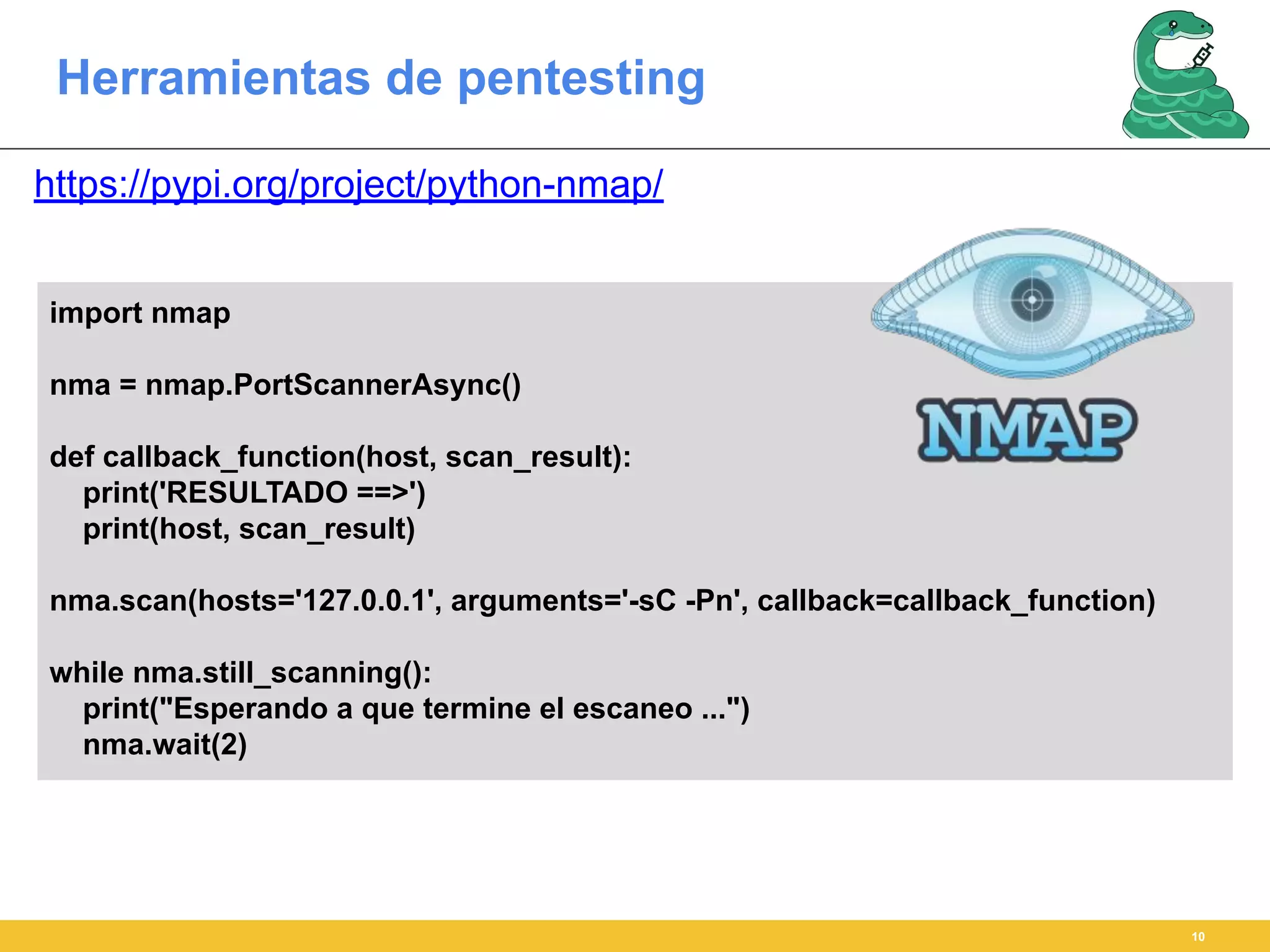Python para equipos de ciberseguridad(pycones) | PDF