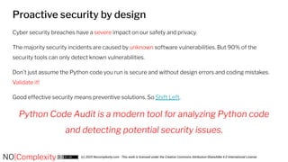 Python Code Audit - A modern Python source code analyzer based on ...