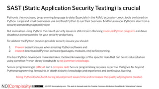 Python Code Audit - A modern Python source code analyzer based on distrust | PDF