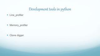 Python code profiling