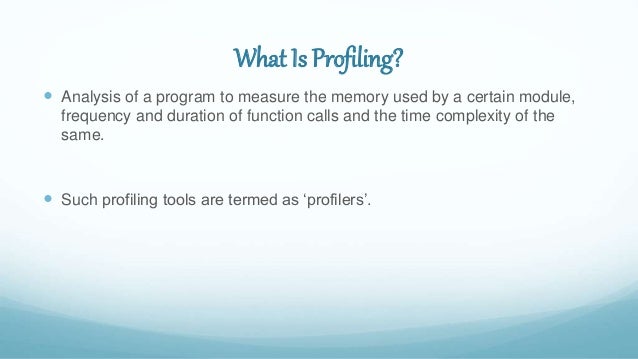 Python Code Profiling