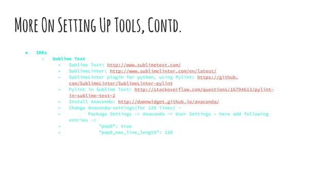 Python coding standards | PPT
