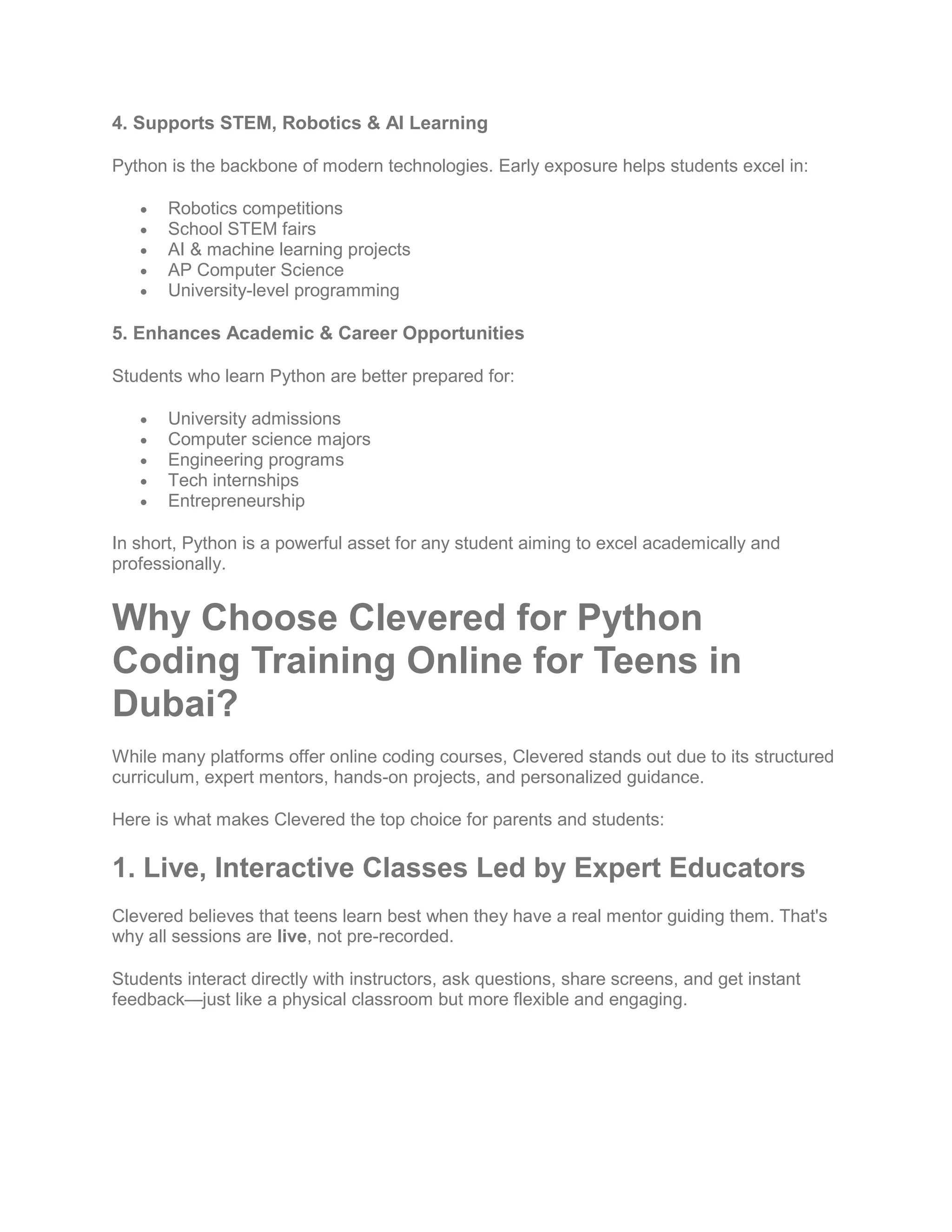 Python Coding Training Online for Teens — Python for High School ...