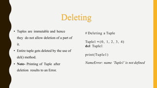 Python Collections | PPTX