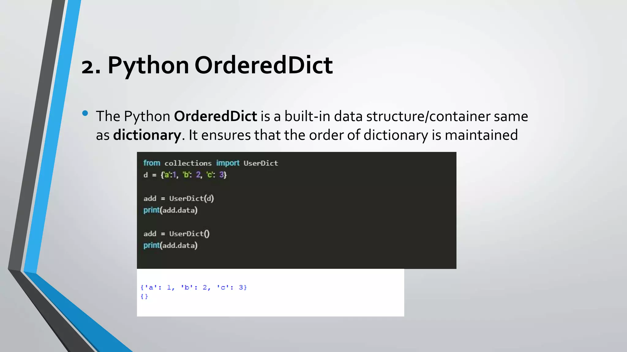 Python Collections Module Ppt