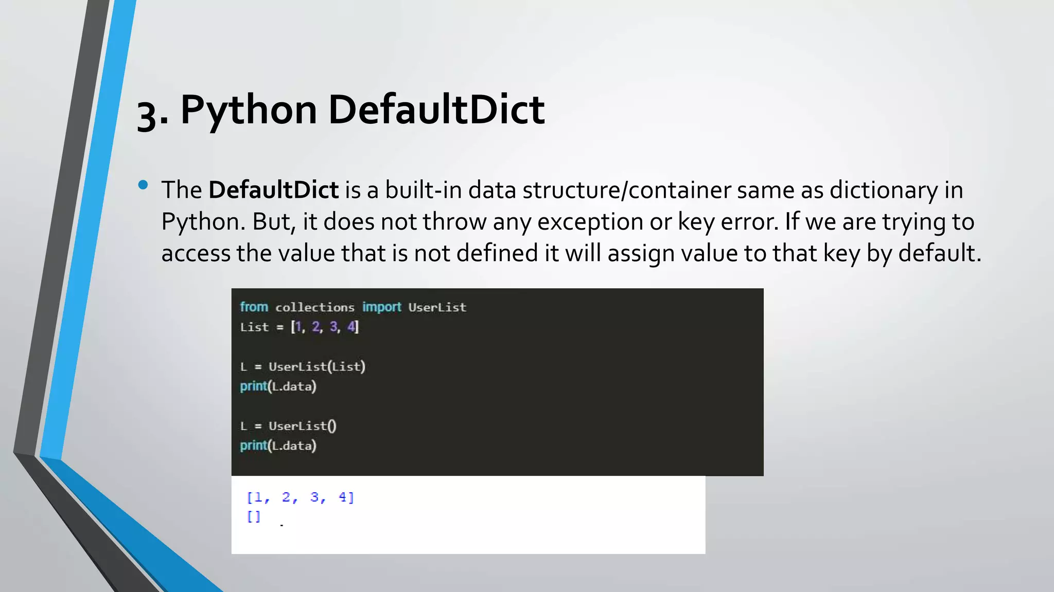 Python Collections Module | PPT Python Collections Module | PPT