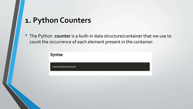 Python Collections Module Ppt 3908