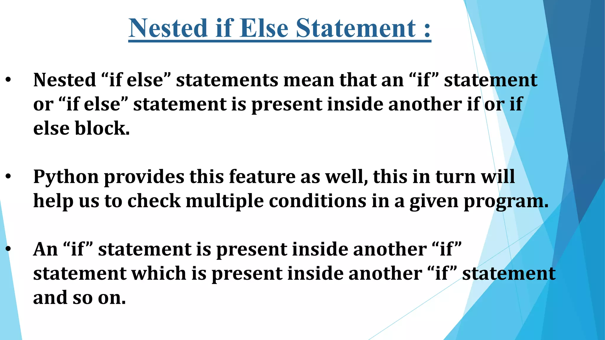 Python Conditional Statement Pptx
