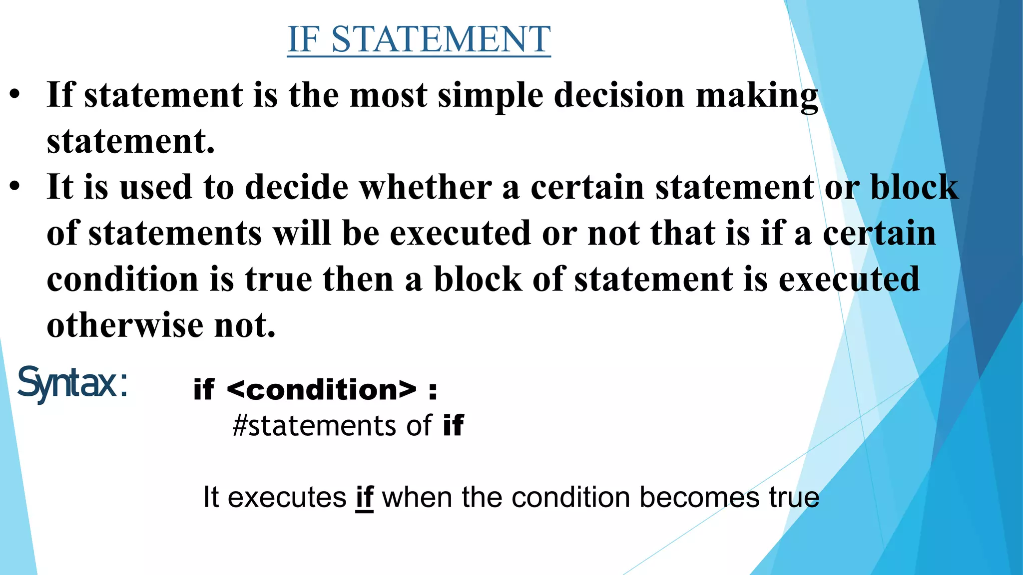 Python Conditional Statement Pptx