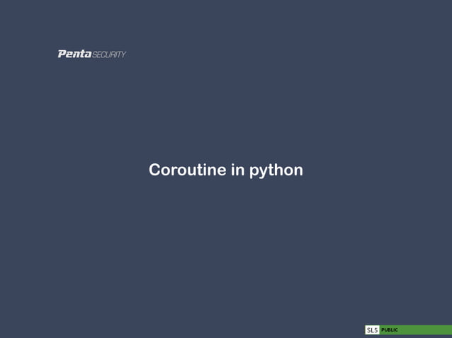Python coroutine | PDF