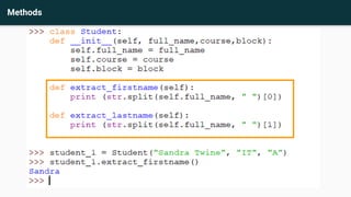 Ground Gurus - Python Code Camp - Day 3 - Classes | PPTX | Programming Languages | Computing