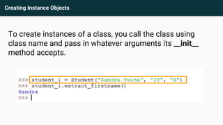 Ground Gurus - Python Code Camp - Day 3 - Classes | PPTX | Programming Languages | Computing