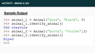 Ground Gurus - Python Code Camp - Day 3 - Classes | PPTX | Programming Languages | Computing