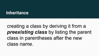 Ground Gurus - Python Code Camp - Day 3 - Classes | PPTX | Programming Languages | Computing