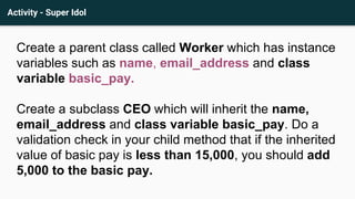 Ground Gurus - Python Code Camp - Day 3 - Classes | PPTX | Programming ...