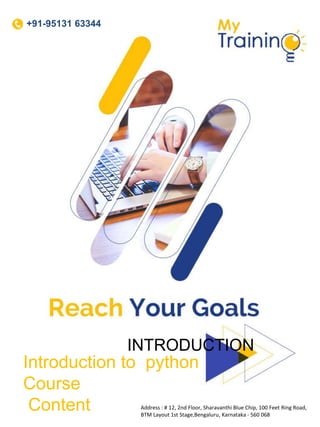 Python course content ppt | PPTX | Databases | Computer Software and ...