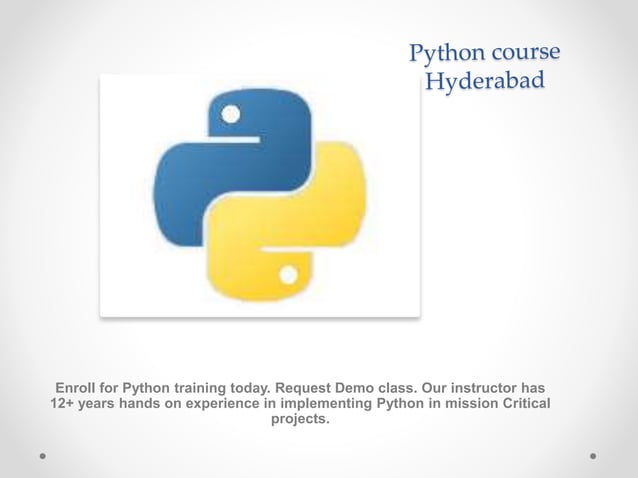 Python course hyderabad 14 | PPT